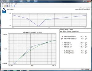 Blender Blend Radius Analysis Software - Digital Metrology